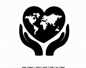 World Map Svg Cut File - Etsy