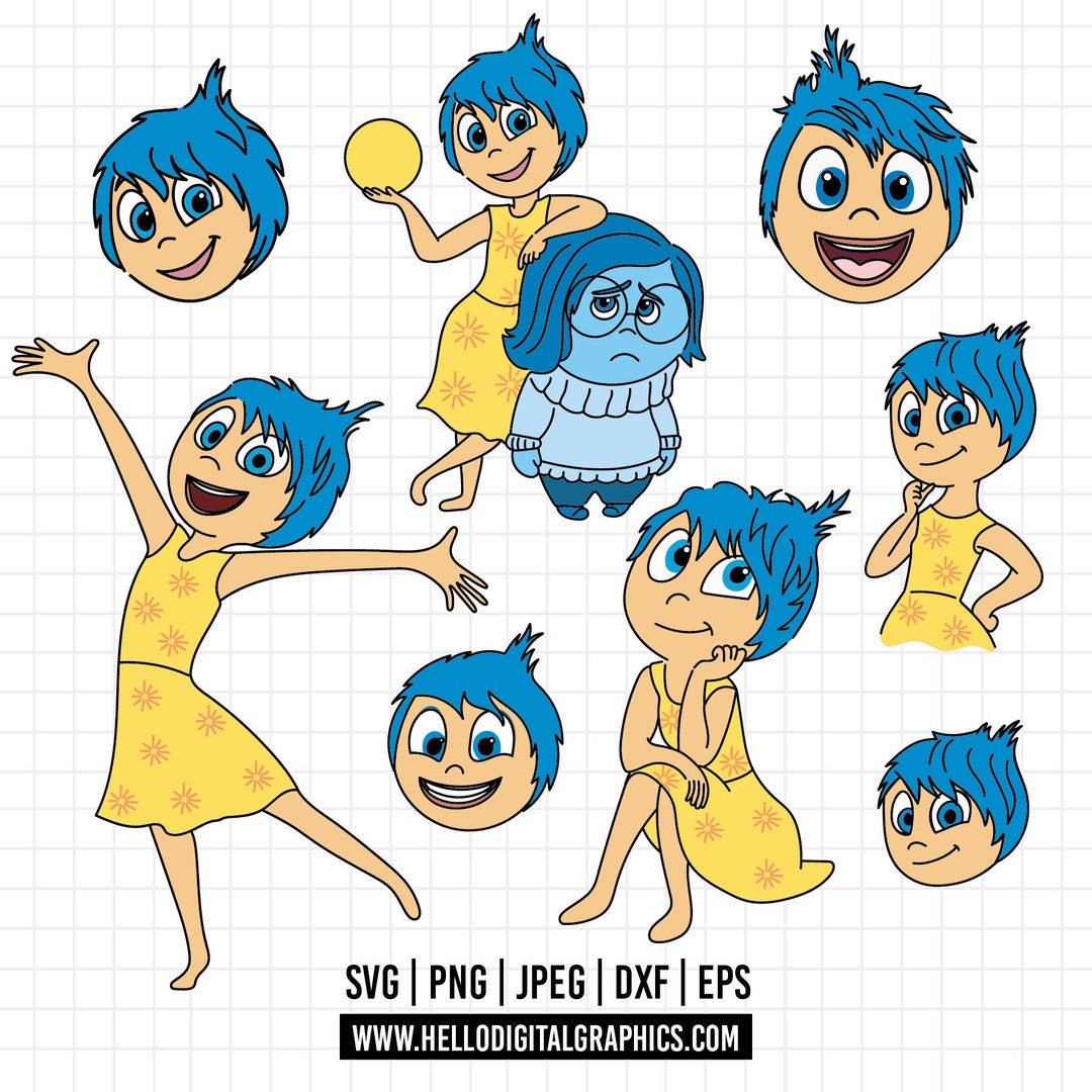 1484 - Joy Mega Pack Bundle SVG, EPS, PNG - Inside Out 2 New Characters ...