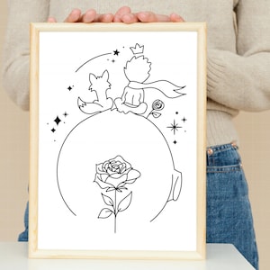 07 - the Little Prince and the Fox SVG, EPS, PNG - the Little Prince ...