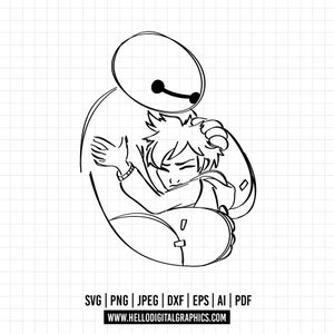 639 Baymax SVG Big Hero 6 Png Clipart , Cut File Outline Silhouette ...
