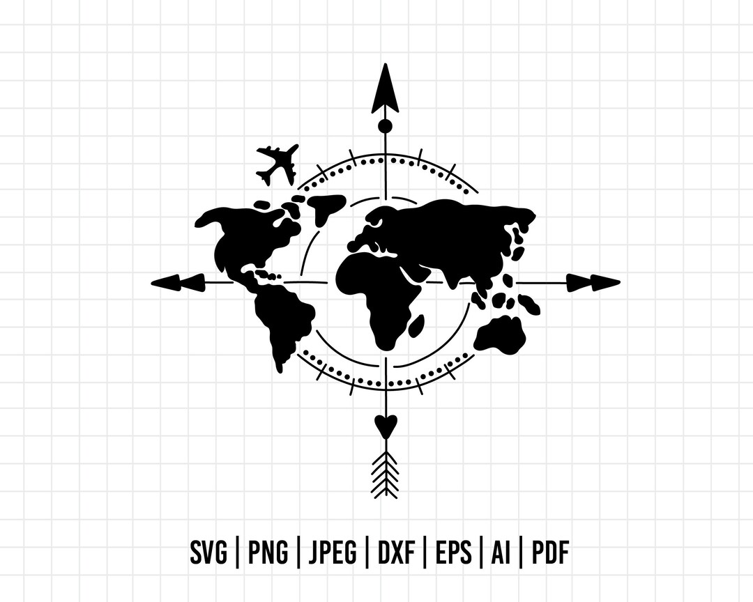49 World Map SVG, EPS, PNG World Map Clipart Vector. - Etsy