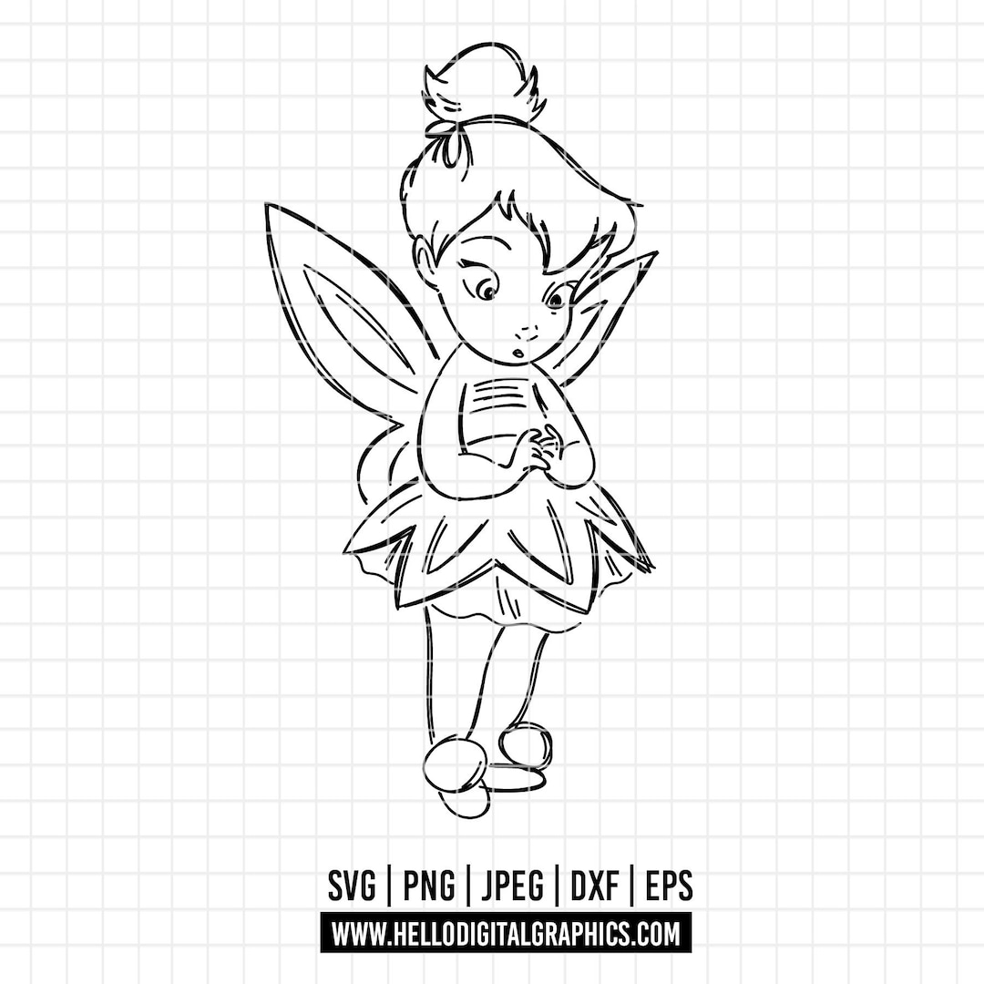 550 - Little Tinker Bell SVG, Png, Eps - Tinker Bell Clipart. Tinker ...