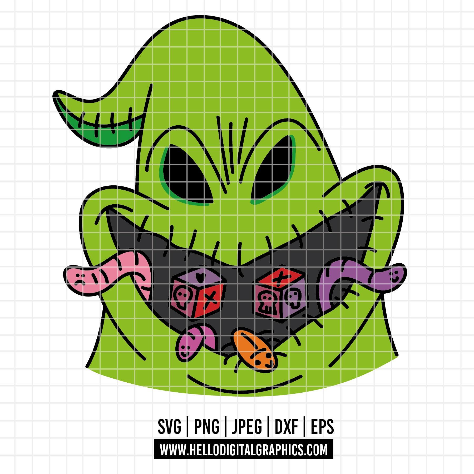 3768 - Oogie Boogie Dtf Full Color Nightmare Before Christmas Svg, Eps ...