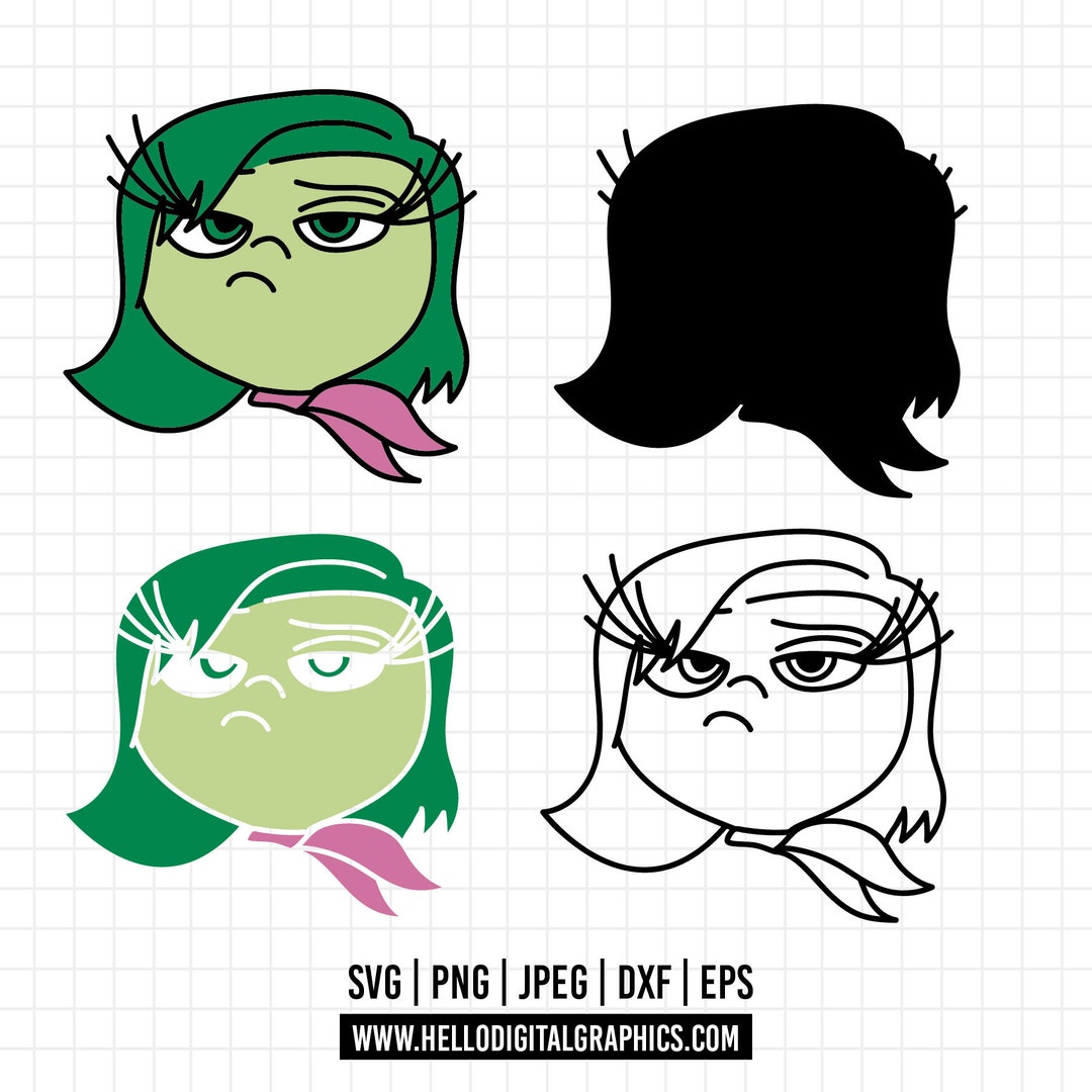 1492 - Disgust Face Inside Out 2 SVG EPS PNG - Disgust Clipart Vector ...