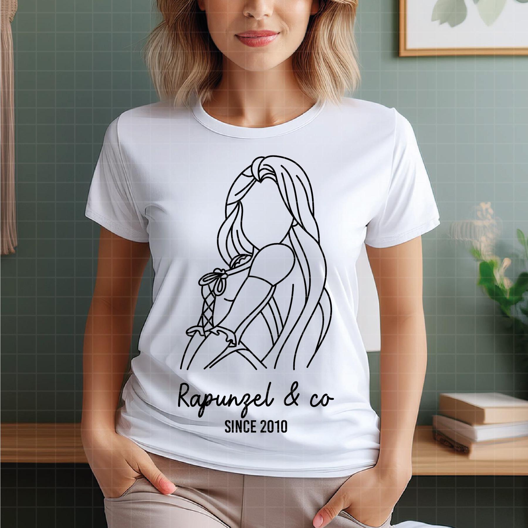 79 - Princess Rapunzel Outline SVG, EPS, PNG - Tangled Clipart Vector ...