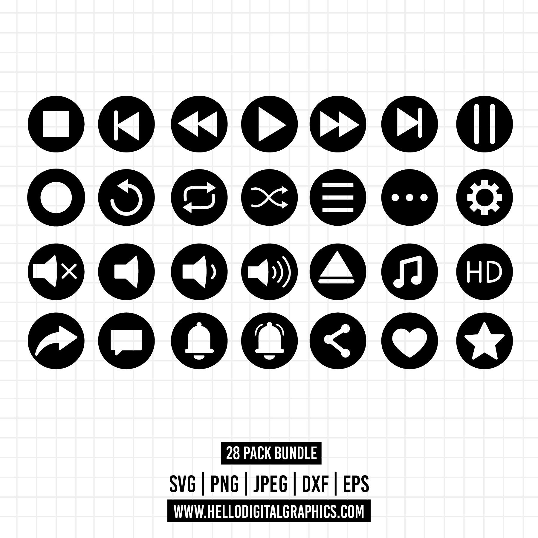 1299 Music Icons Svg, Volume Button SVG, Play Buttons Svg, Music Player ...