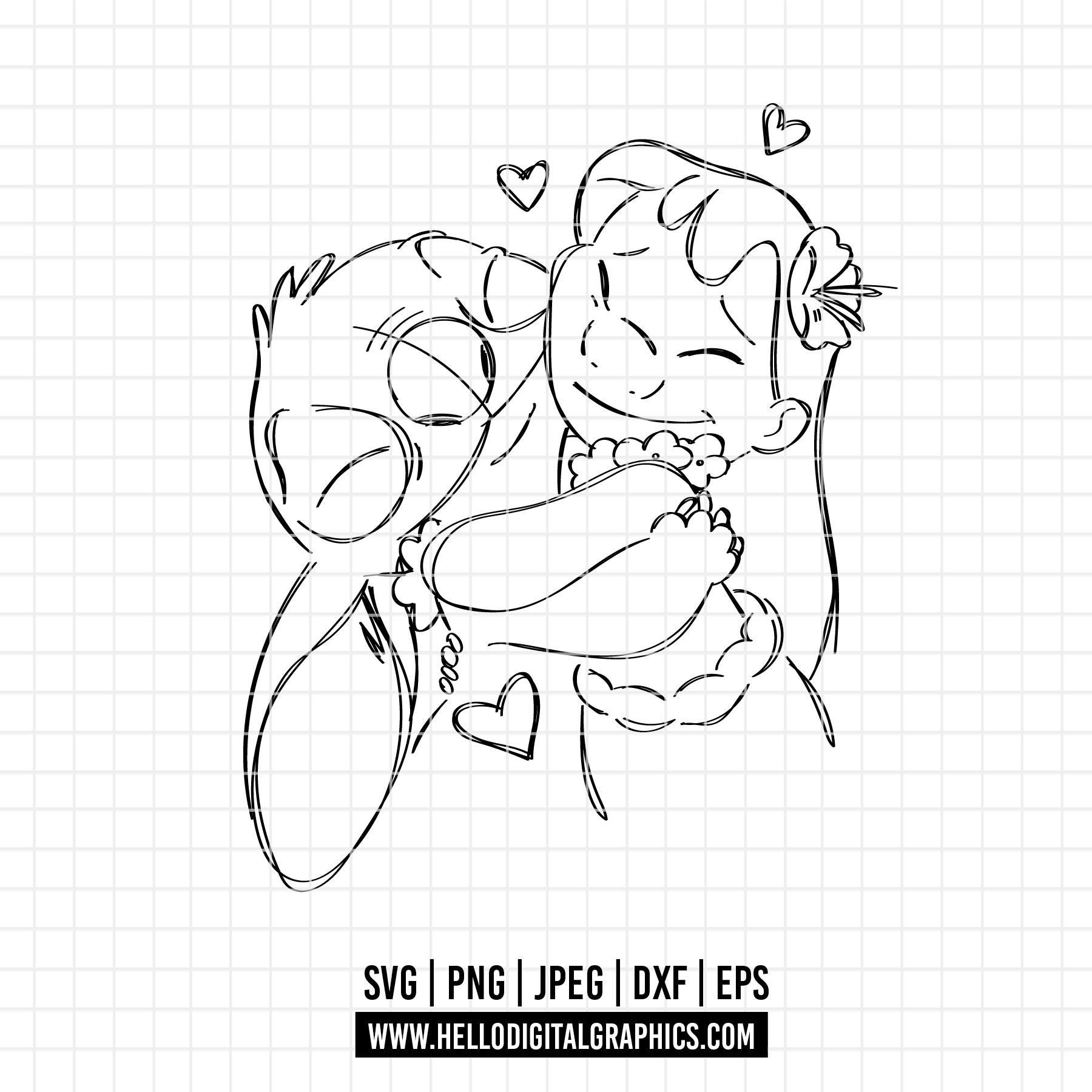 651 - Lilo and Stitch SVG, PNG, EPS - Lilo and Stitch Dtf. Lilo and ...