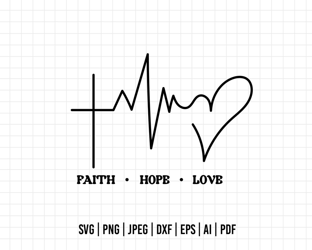 271 Paith Hope Love SVG, EPS, PNG Religious Phrases Clipart Vector ...