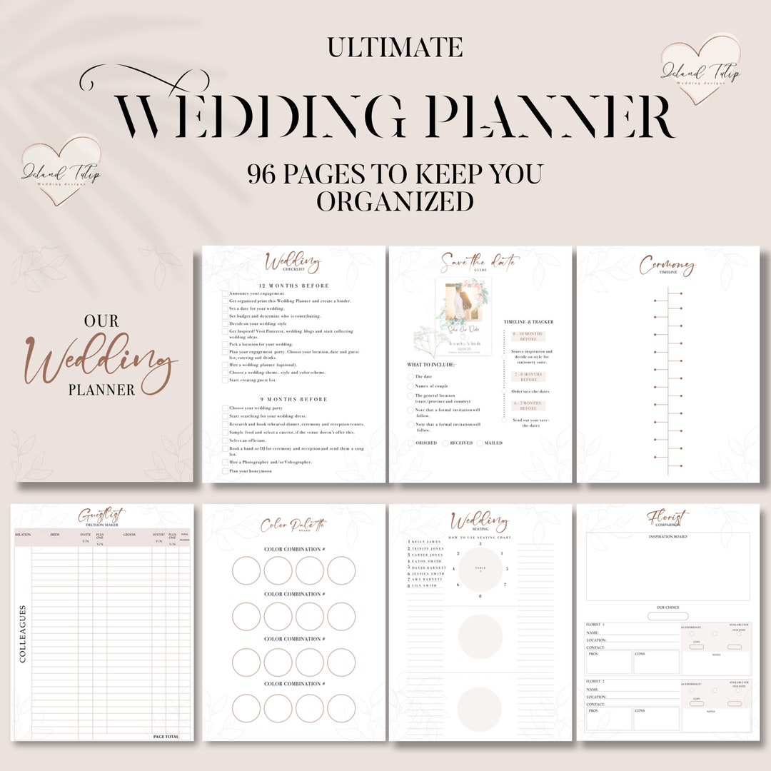 Ultimate Printable Wedding Planner Organizer & Checklist - Etsy