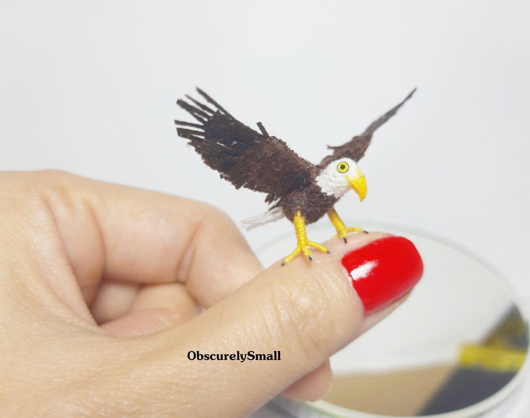 Tiny Eagle Crochet - Amigurumi Bird - Micro Crochet Eagle - Miniature ...