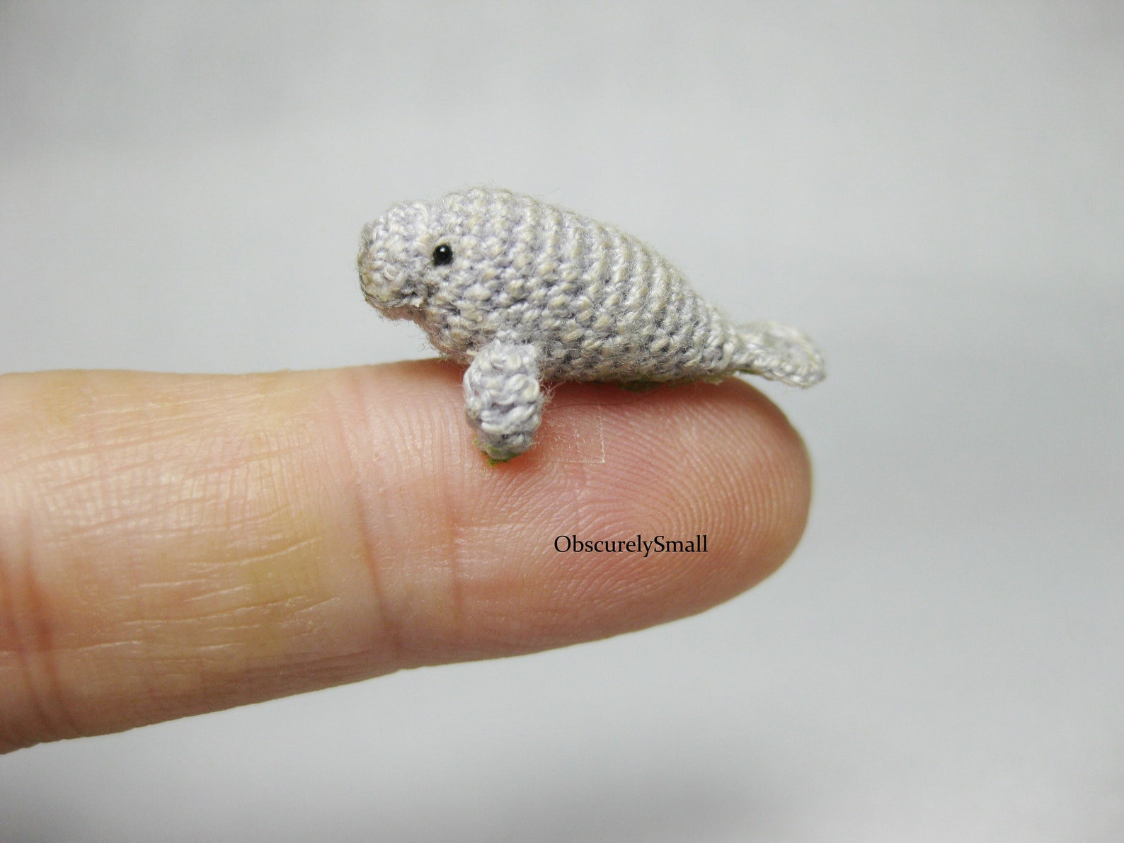 Miniature Crochet Manatee Amigurumi Manatee Made to Order | Etsy