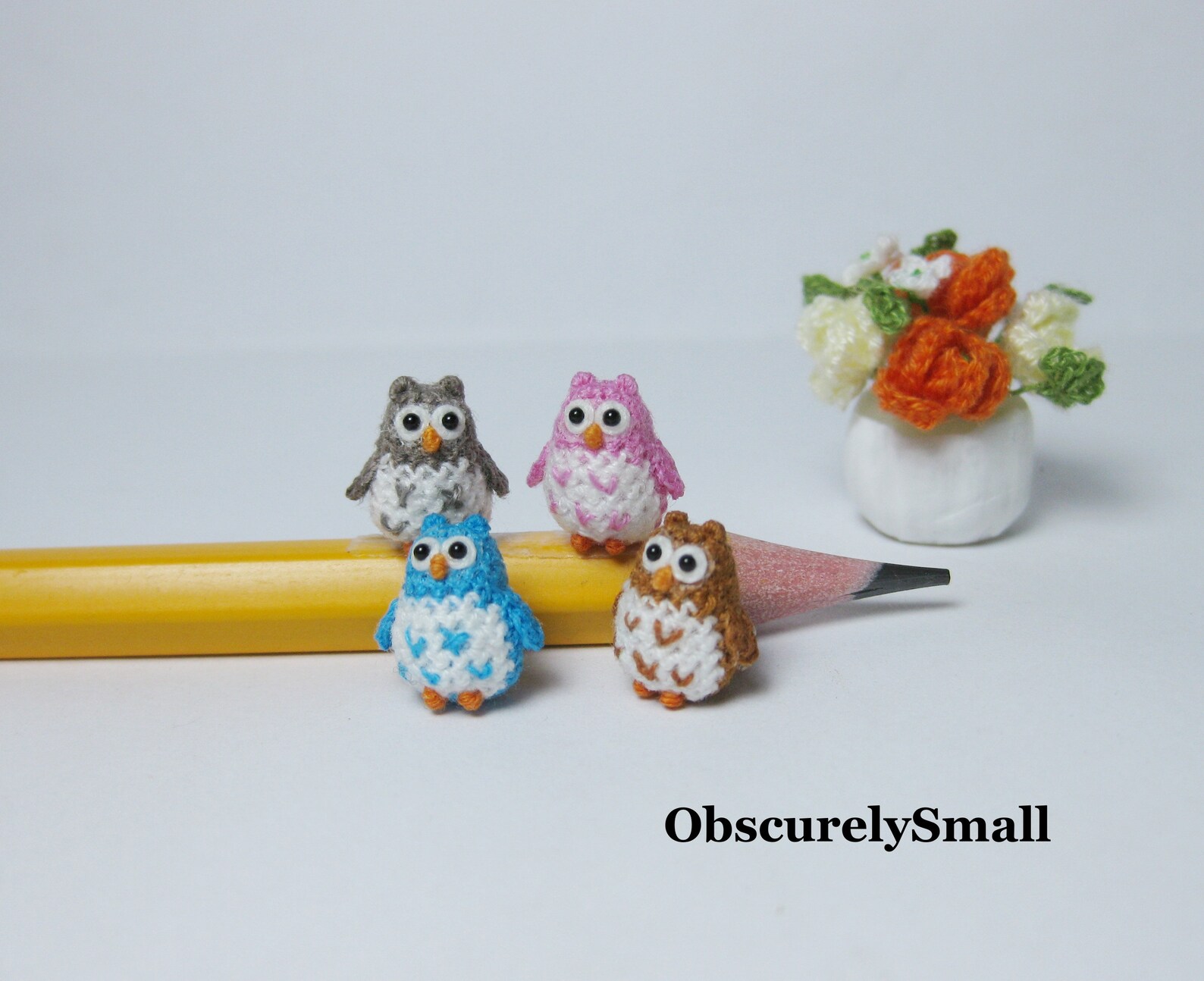 Extreme Miniature Crochet Owl Amigurumi Owl Made to Order - Etsy