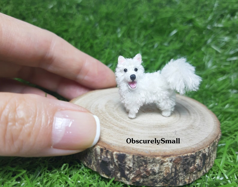 Miniature Samoyed Micro Crochet Dog Amigurumi Dog Stuff - Etsy