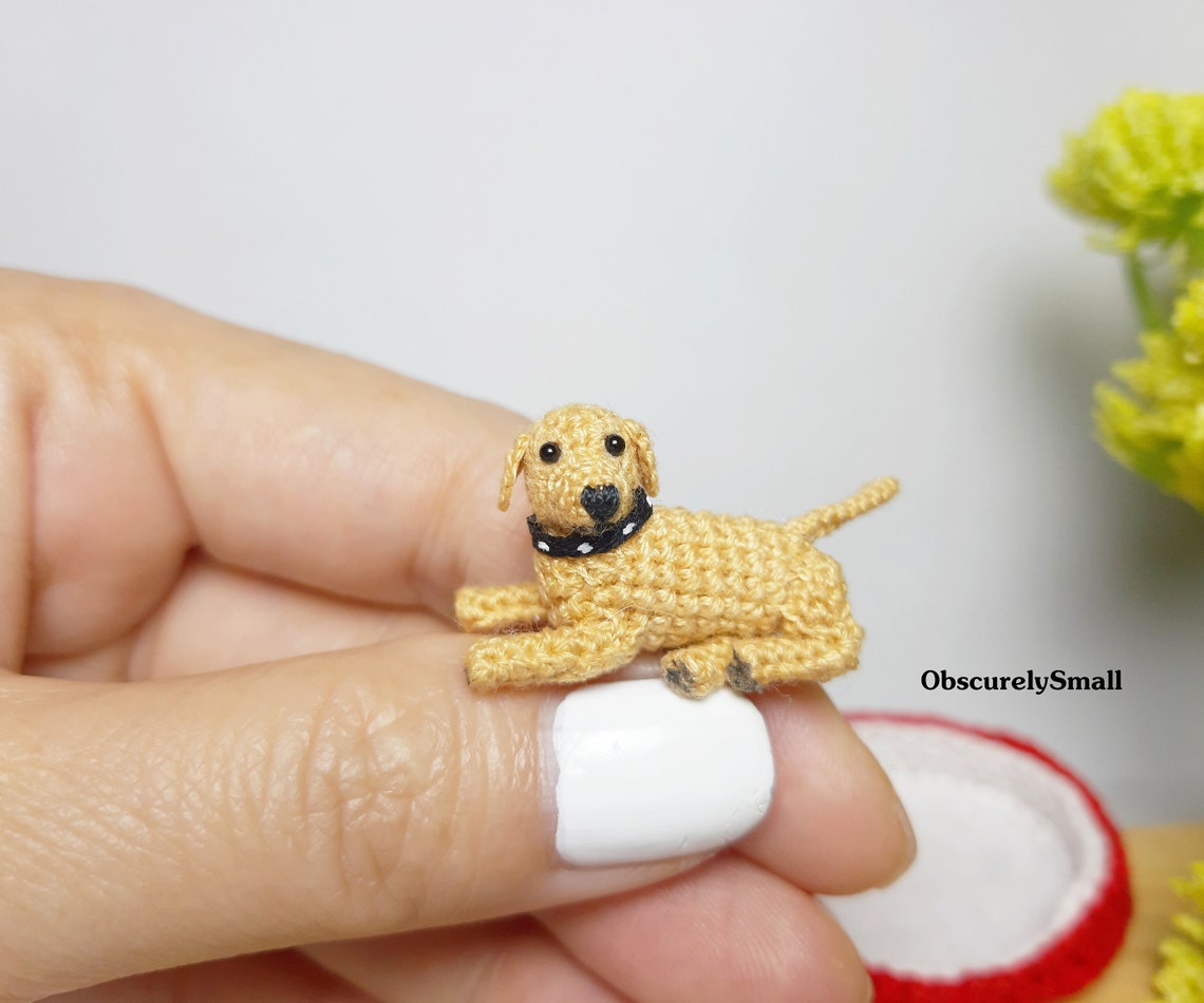 Tiny Labrador Crochet Miniature Labrador Tiny Amigurumi - Etsy