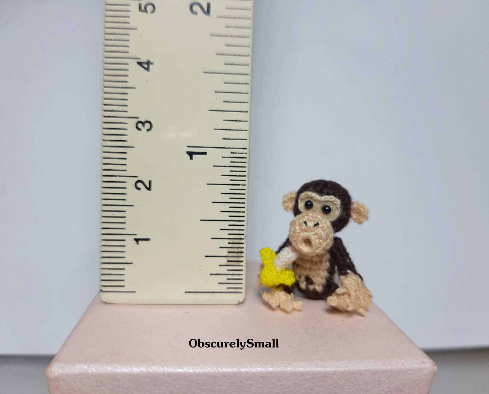 Miniature Chimpanzee Baby Crochet Amigurumi Monkey Tiny | Etsy