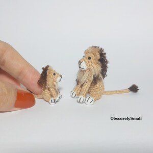 Tiny Crochet Lion: Miniature Amigurumi Animal - Etsy