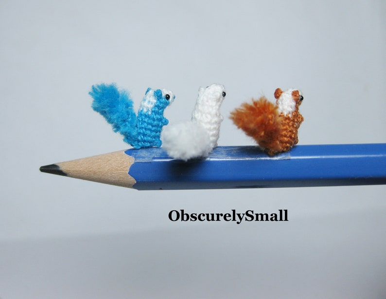 Tiny Crochet Squirrel Miniature Amigurumi Squirrel Made to - Etsy