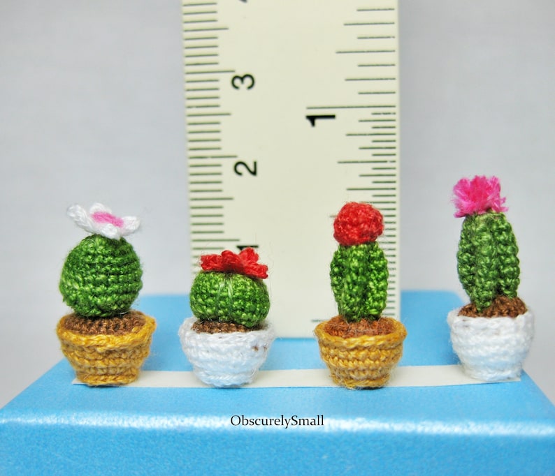 Tiny Crochet Potted Cactus - Amigurumi Plants - Made to Order - Etsy