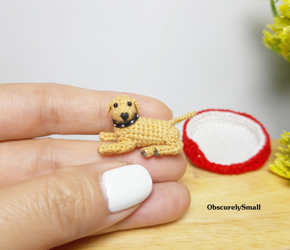 Tiny Labrador Crochet Miniature Labrador Tiny Amigurumi - Etsy