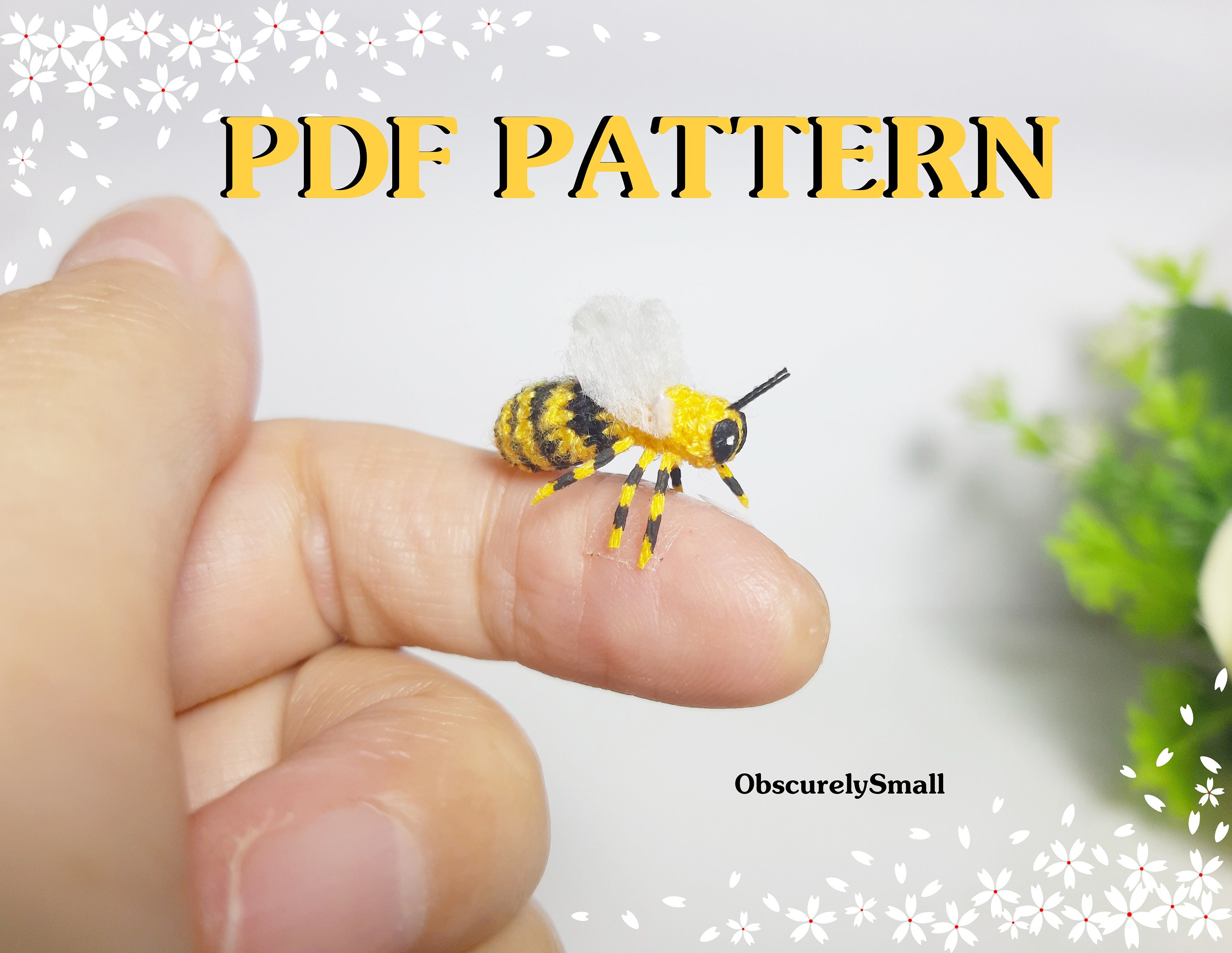 Tiny Crochet Bee Pattern - Amigurumi Pattern - PDF Files Instant ...
