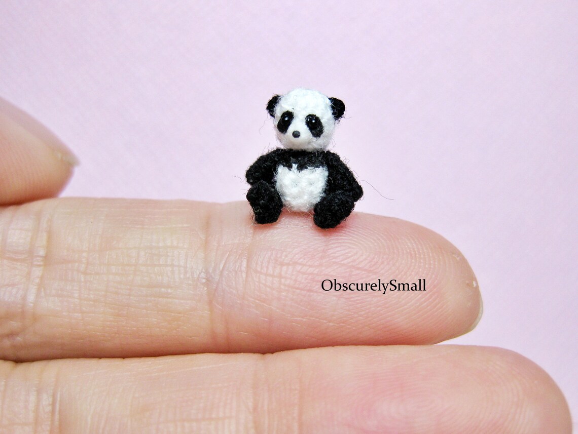 Tiny Crochet Panda Amigurumi Panda Made to Order | Etsy