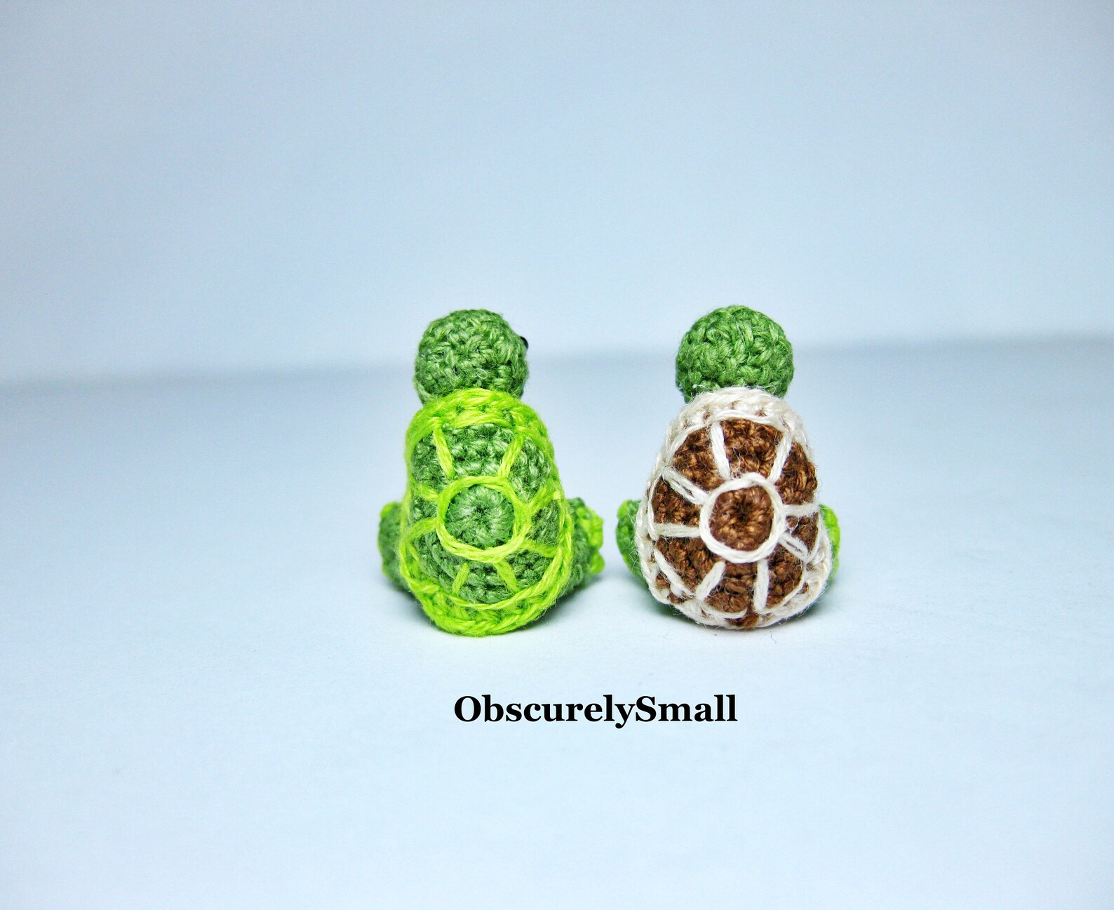 Tiny Crochet Green Turtles Amigurumi Turtle Made to Order - Etsy