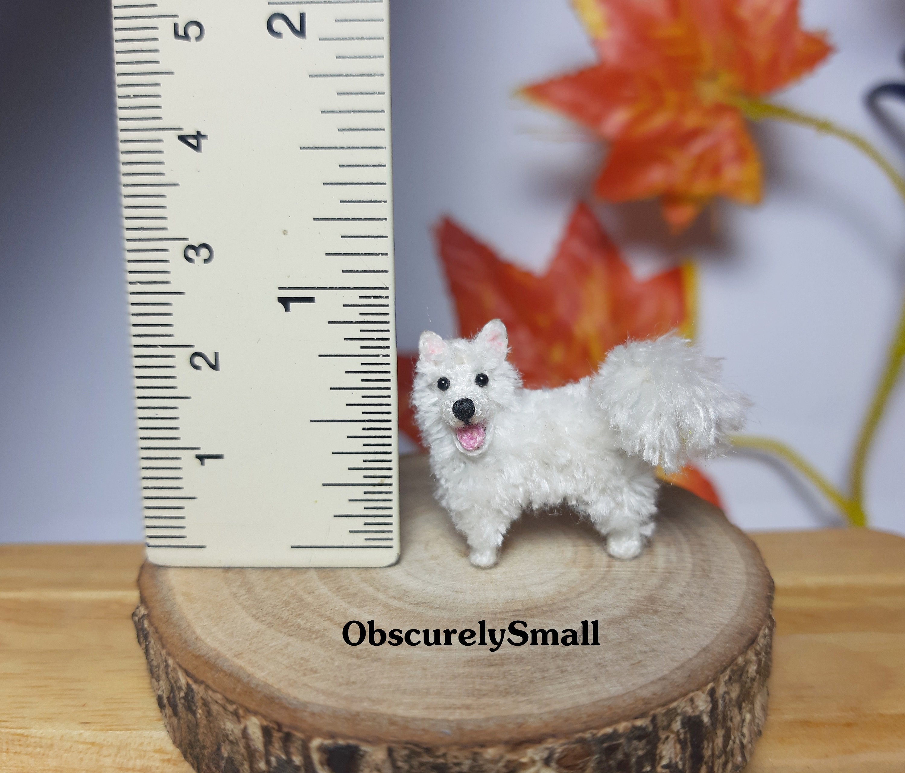 Miniature Samoyed Micro Crochet Dog Amigurumi Dog Stuff - Etsy UK
