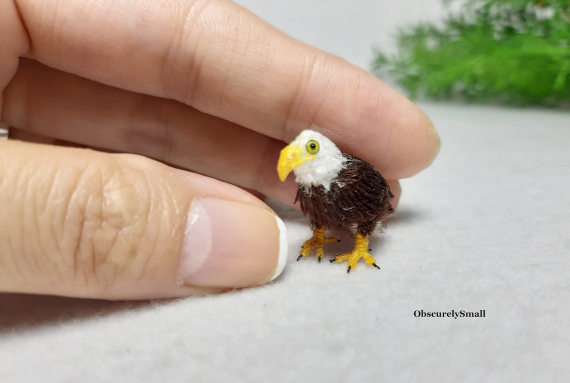 Micro Mini Eagle - Miniature Amigurumi Bird - Made to Order - Etsy