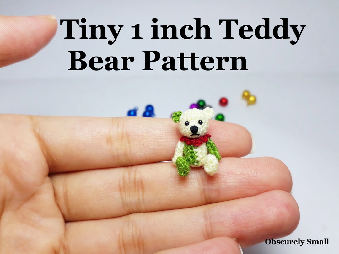 Tiny One Inch Teddy Bear Pattern - Amigurumi Bear - PDF Files Instant ...