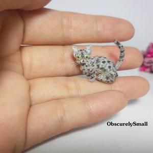 Cat - Tiny Crochet Cat - Miniature Cat Crochet - Mini Crochet Chair ...