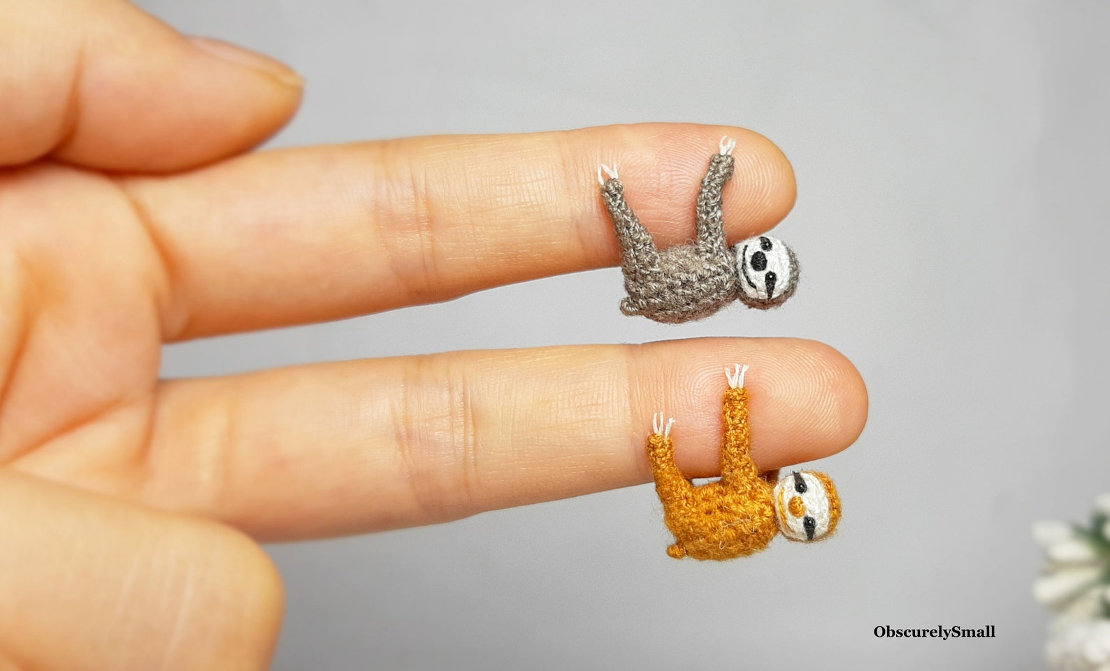 Miniature 0.7 Inch Crochet Sloth - Amigurumi Sloth - Made to Order - Etsy