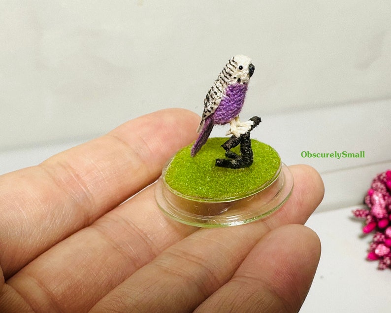 Tiny Crochet Bird: Miniature Amigurumi Parrot Figurine - Etsy
