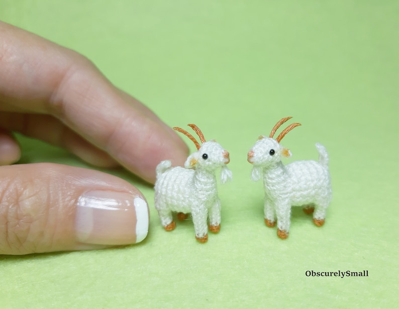 Miniature Crochet Goat Pattern: Amigurumi Animal (PDF Instant Download ...