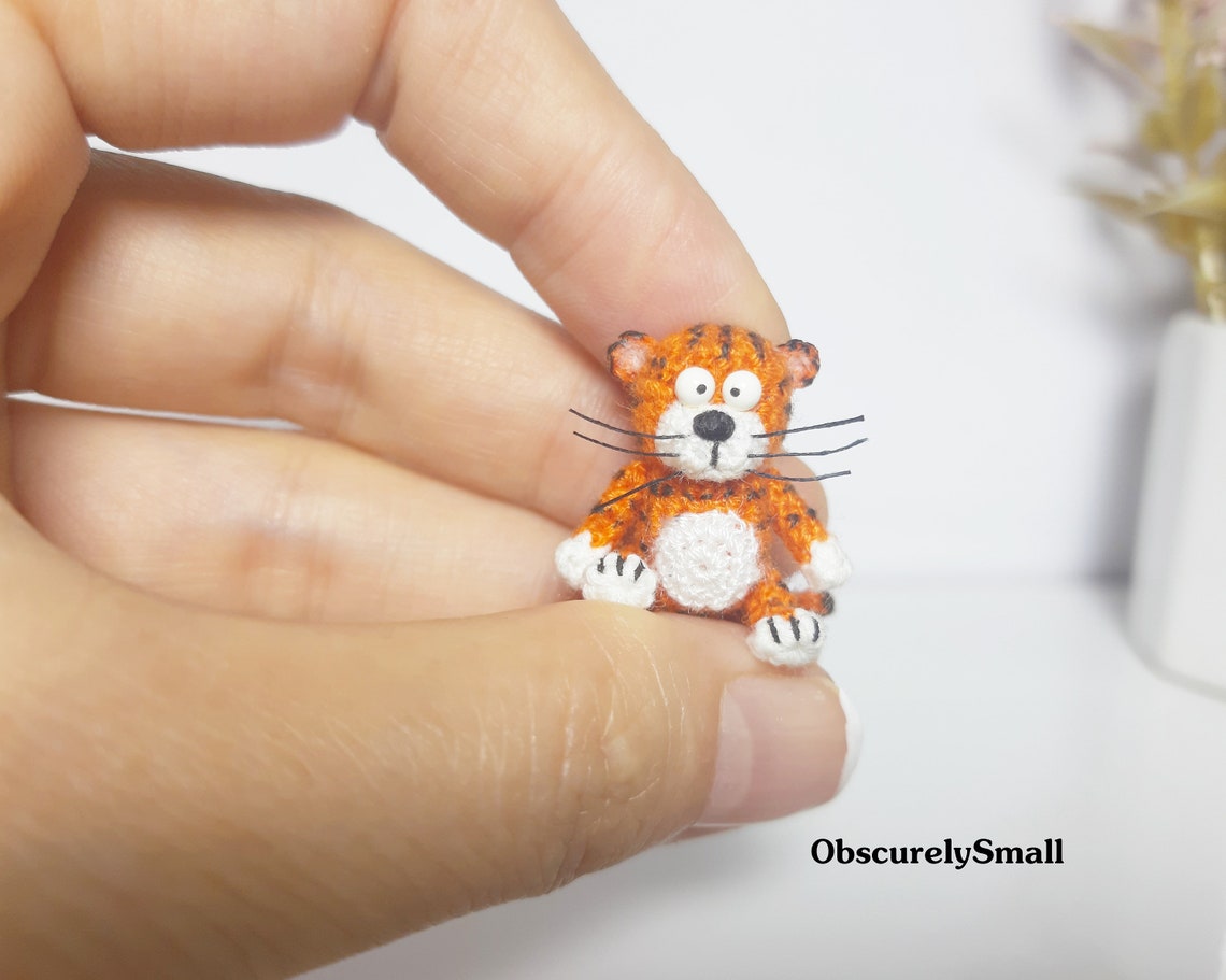Tiger Miniature Tiger Crochet Tiny Tiger Amigurumi | Etsy