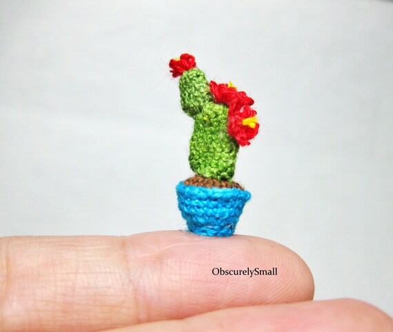 Tiny Crochet Potted Cactus Amigurumi Plants Made to Order | Etsy