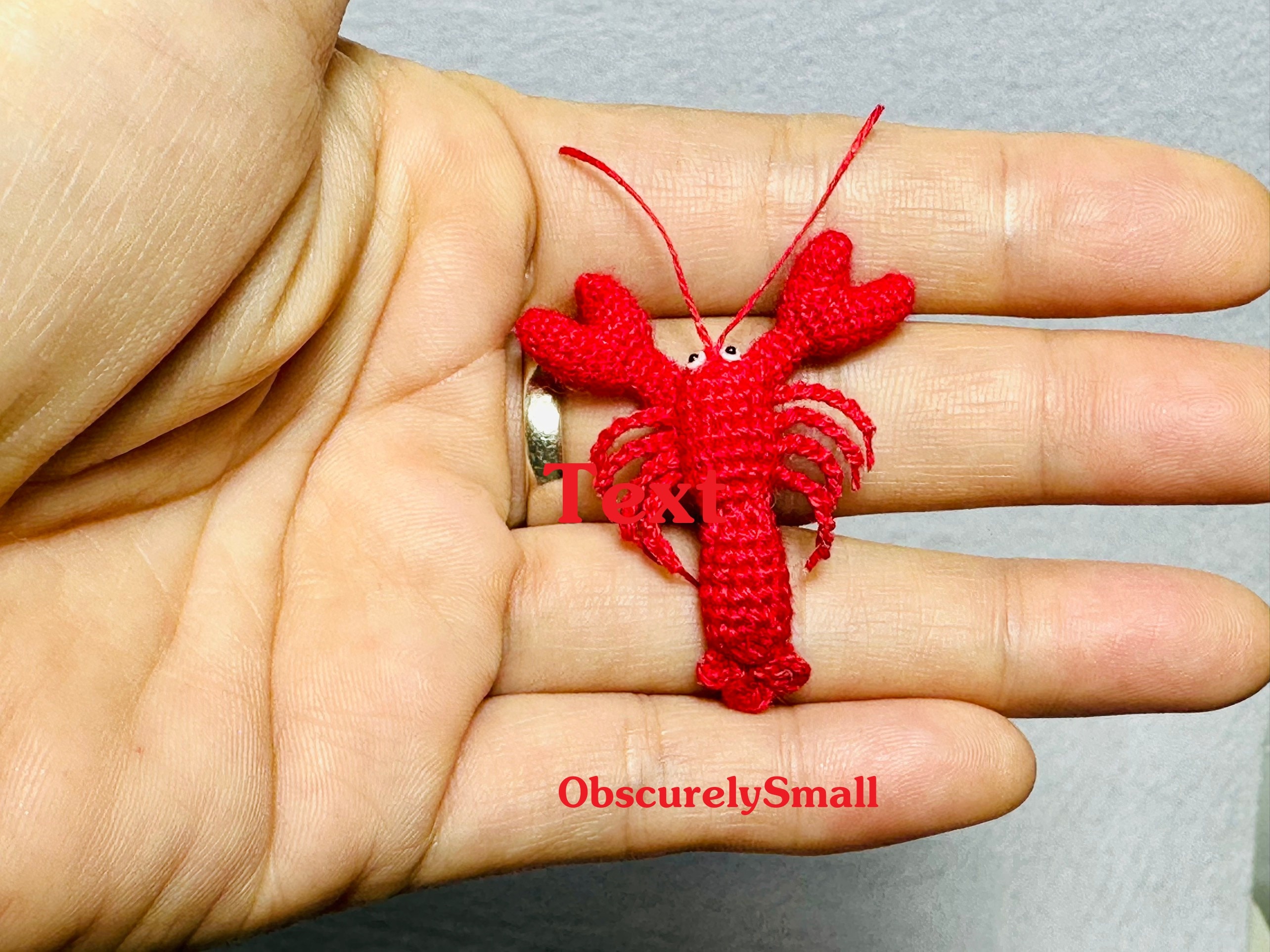 Tiny Crochet Lobster Pattern: Amigurumi Crayfish (PDF Downloadable File ...