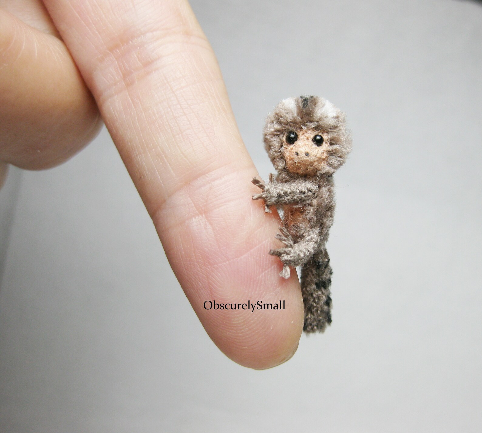 Extreme Tiny Crochet Marmoset Monkey - Amigurumi Monkey - Made to Order ...