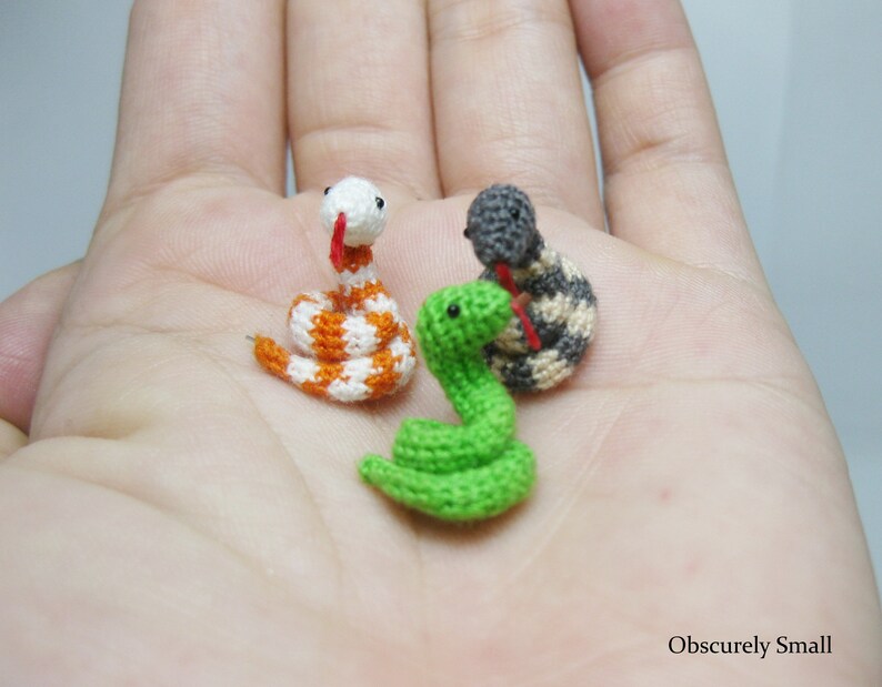 Tiny Crochet Snake Amigurumi Snake Made to Order | Etsy