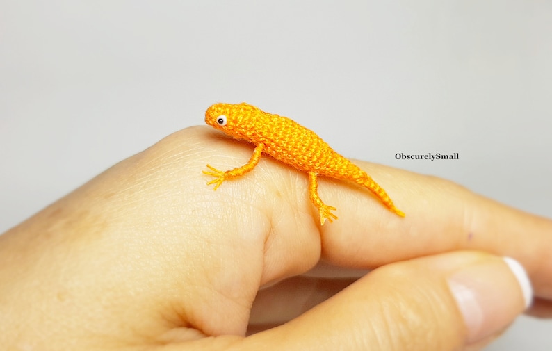Micro Crochet Gecko Amigurumi Lizard Made to Order - Etsy
