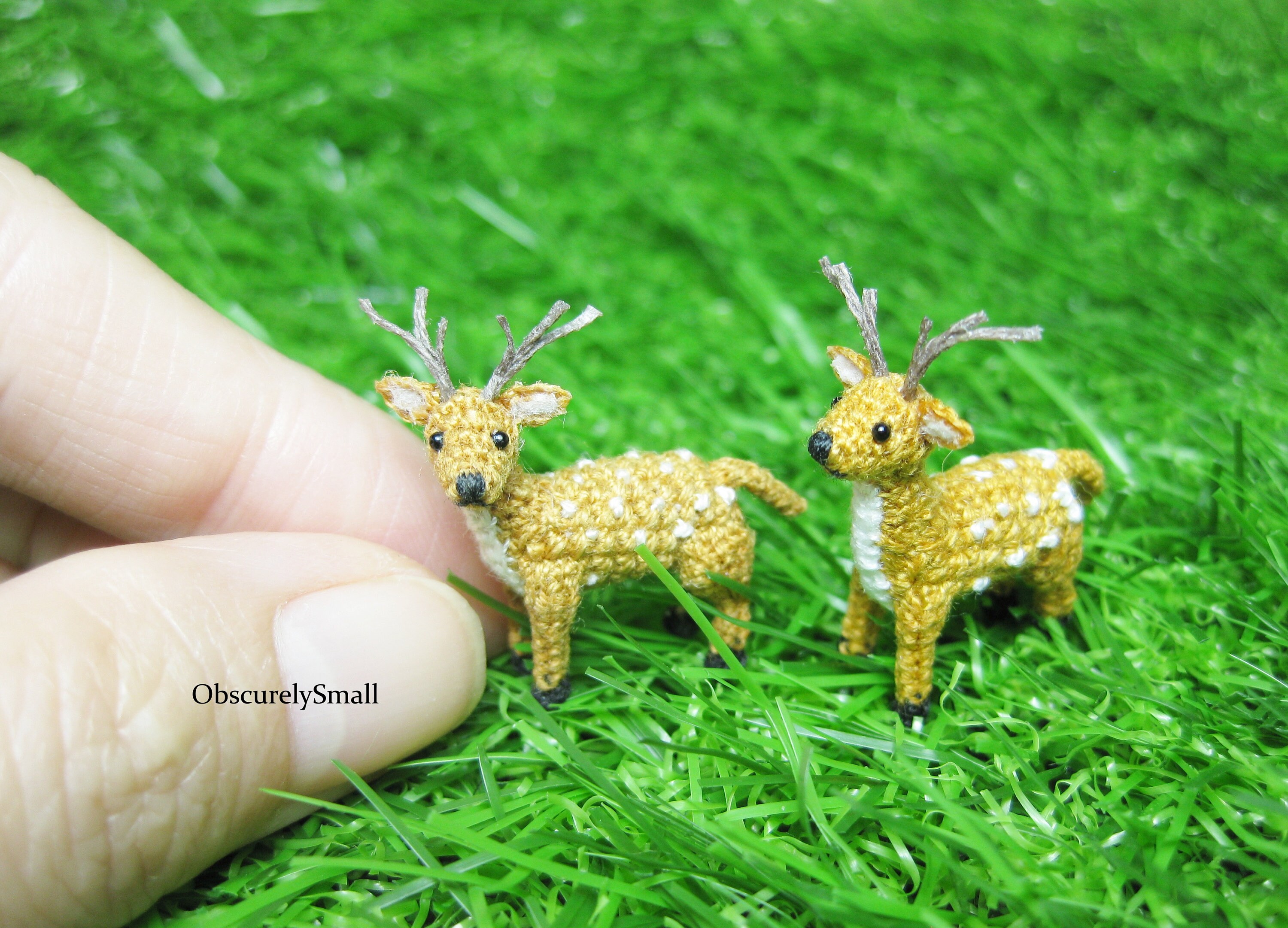 Tiny Crochet Deer: Micro Fallow Deer Amigurumi - Etsy