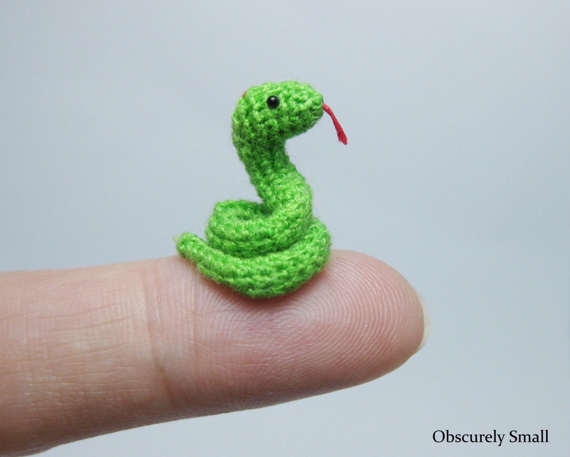 Tiny Crochet Snake Amigurumi Snake Made to Order | Etsy