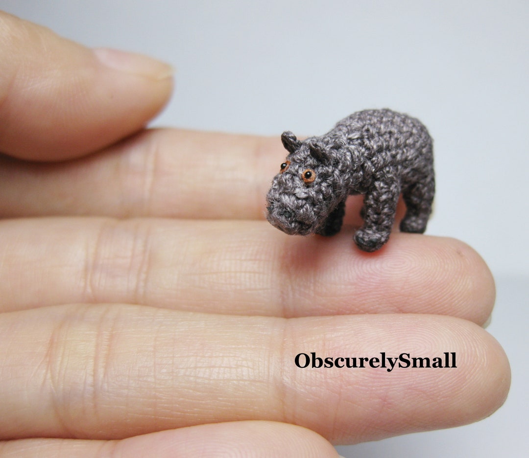 Tiny Crochet Hippopotamus - Amigurumi Hippopotamus - Made to Order - Etsy
