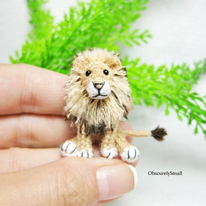 Tiny Crochet Lion: Miniature Amigurumi Animal - Etsy