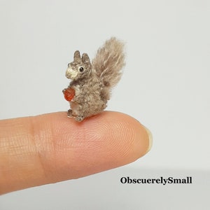 Tiny Crochet Squirrel With Chestnuts - Miniature Amigurumi Squirrel ...