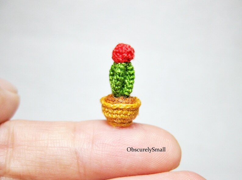 Tiny Crochet Potted Cactus - Amigurumi Plants - Made to Order - Etsy