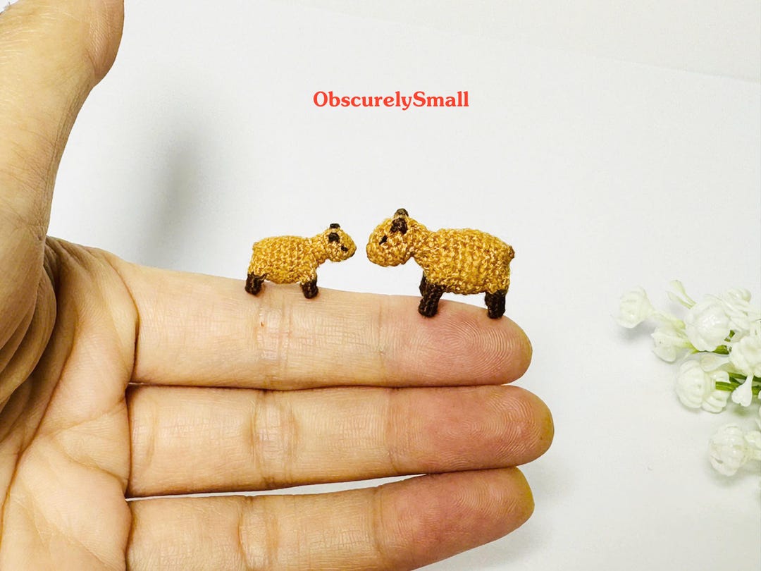 Mini Capybara - Micro Capybara - Miniature Crochet Capybara - Amigurumi ...