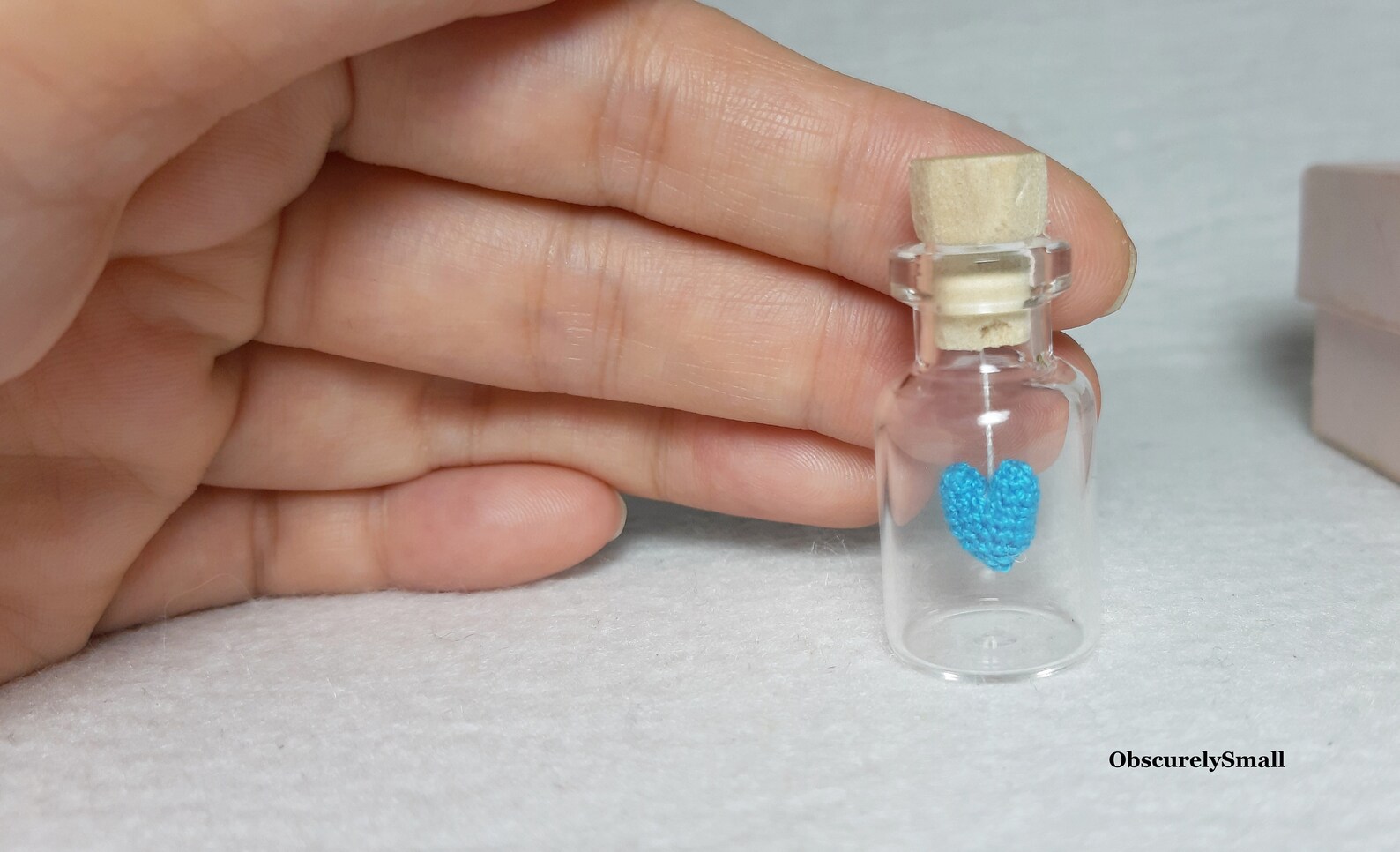Miniature Heart in a Bottle Amigurumi Heart Made to Order - Etsy