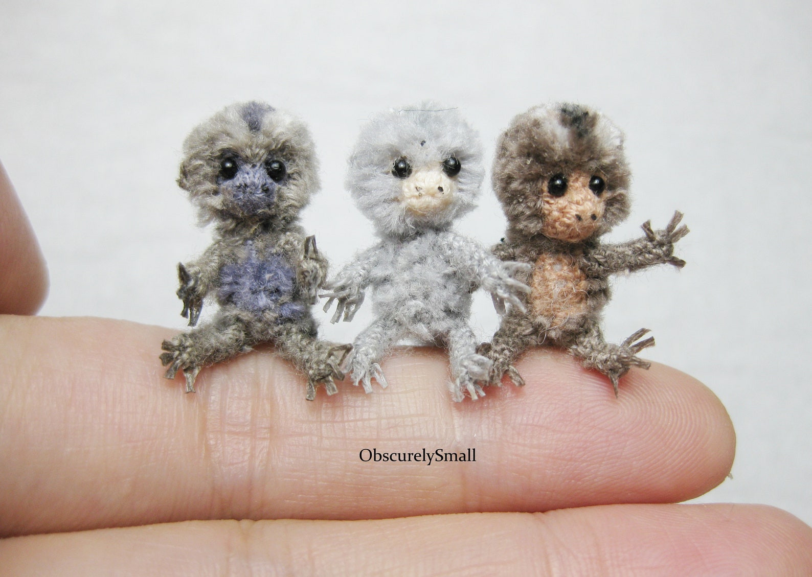 Extreme Tiny Crochet Marmoset Monkey - Amigurumi Monkey - Made to Order ...