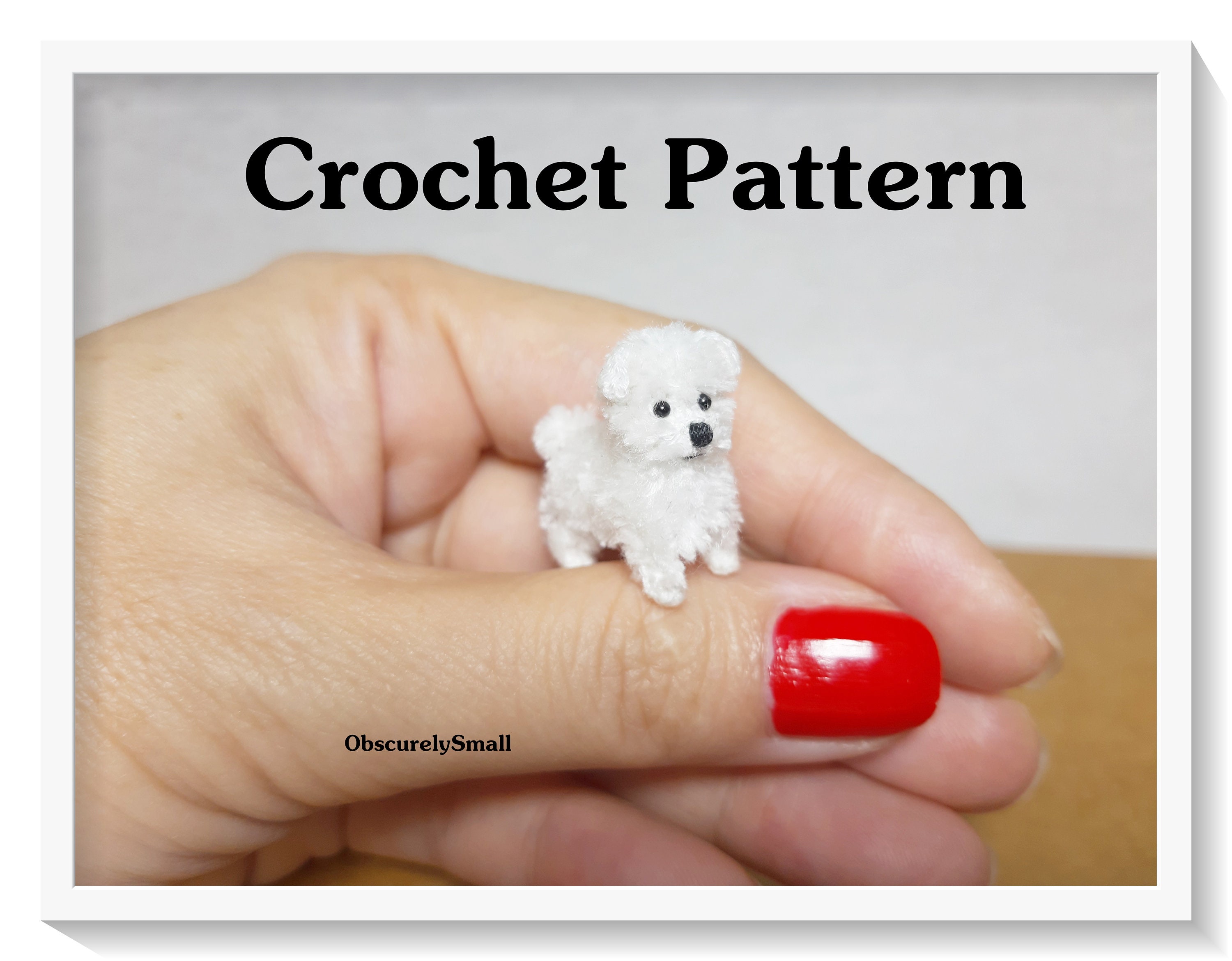 Tiny Maltese Dog Pattern Amigurumi Dog PDF Files Instant | Etsy