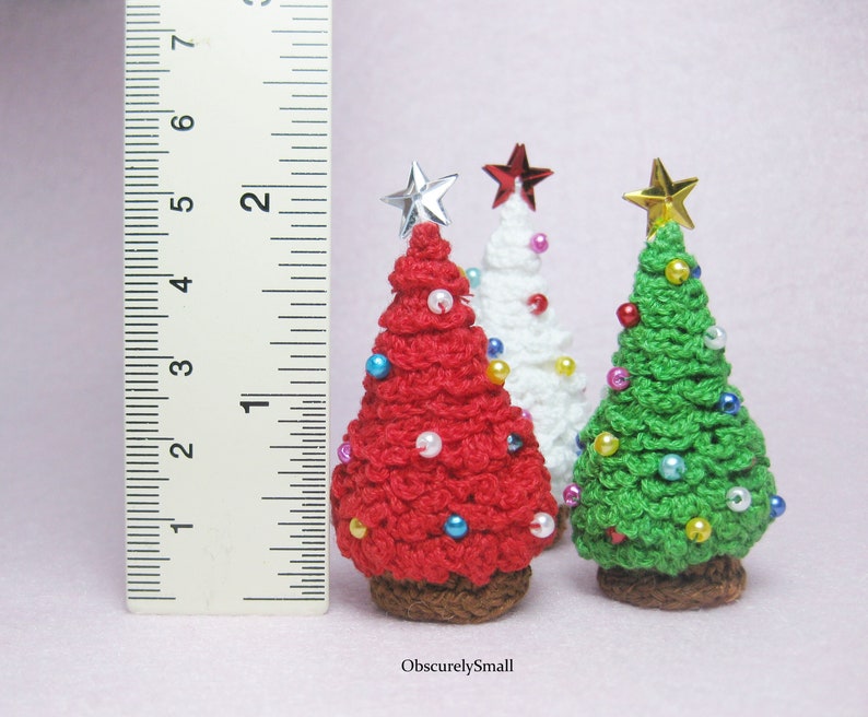 Miniature Crochet Christmas Trees Amigurumi Christmas Made | Etsy